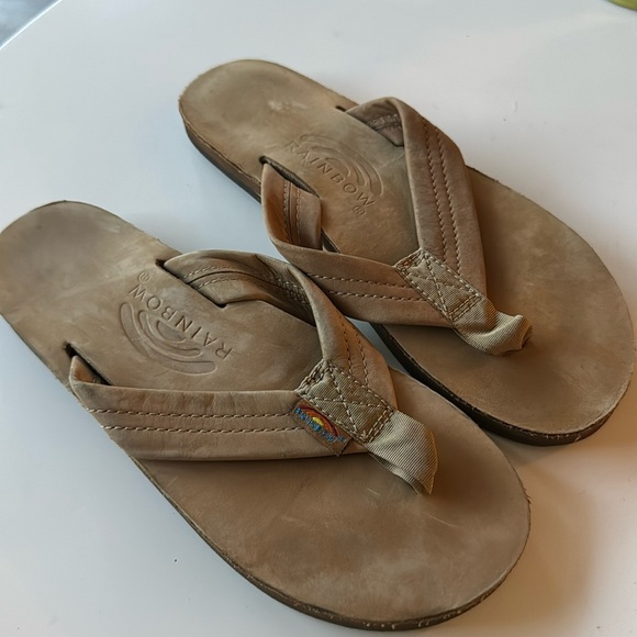 Rainbow | Shoes | Leather Rainbow Flip Flops | Poshmark